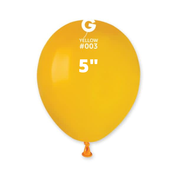 Solid Yellow Gemar #003 size 5" 12" 19" 31" – rainbowballoons