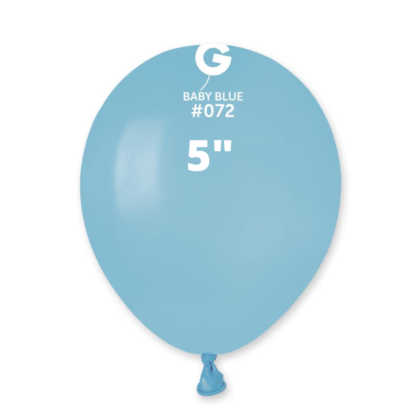 Solid Balloon Baby Blue Gemar #072 size 5" 12" 19" 31" – rainbowballoons